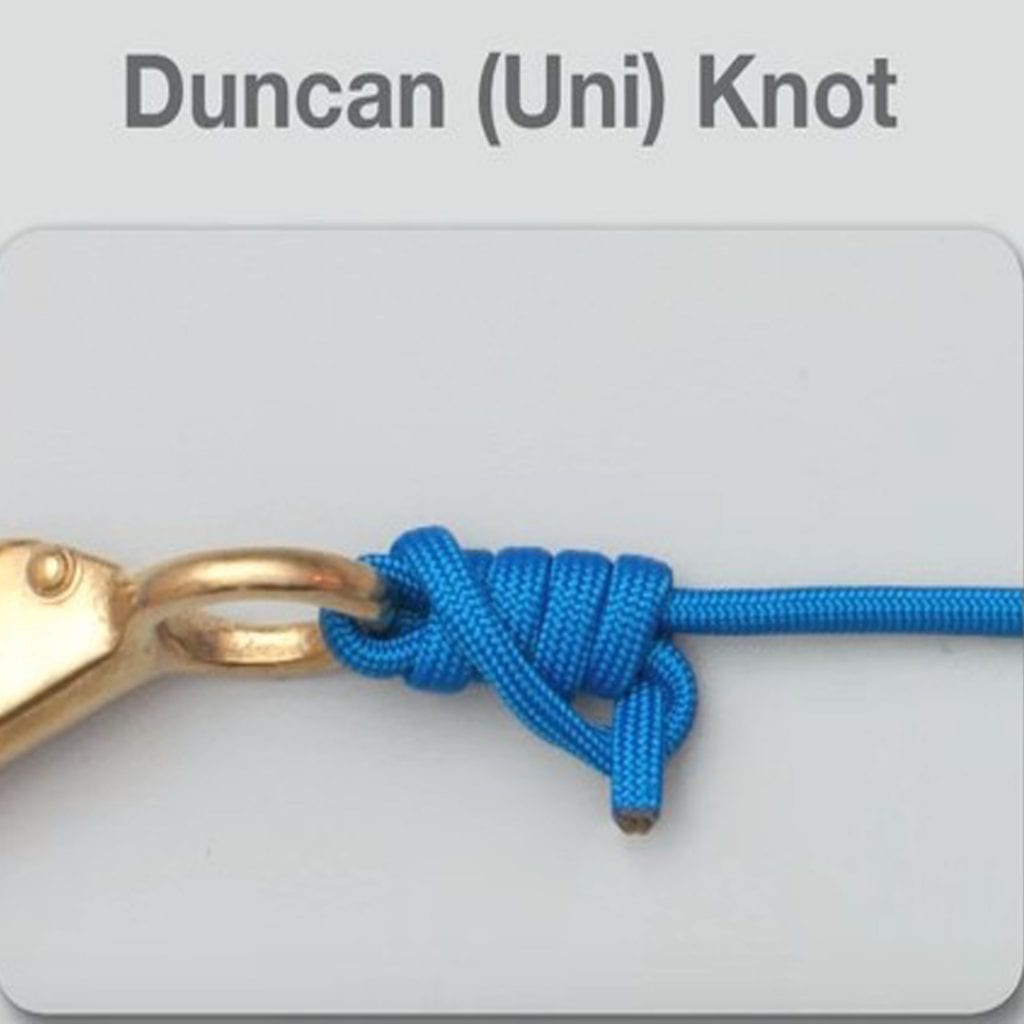 קשר דנקן - The duncan knot- uni knot - מפגש הדייגים